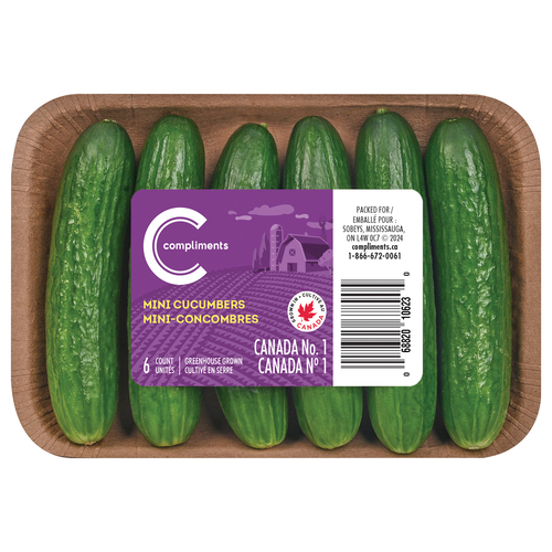 Buy Compliments Mini Cucumbers Seedless 6 Count | FreshCo