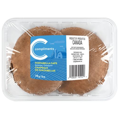 Buy Compliments Mushroom Portabella Caps 170 g | Sobeys Inc.