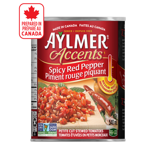 Buy Aylmer Accents Petite Cut Stewed Tomatoes Spicy Red Pepper 540 ml ...