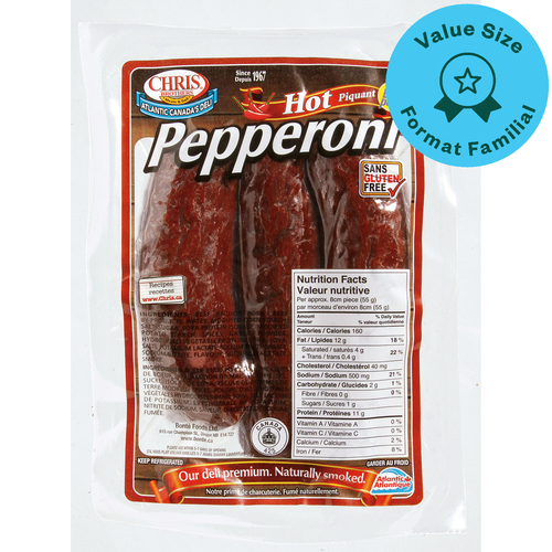 Buy Chris Brothers Pepperoni Hot Value Size 750 g | Sobeys Inc.