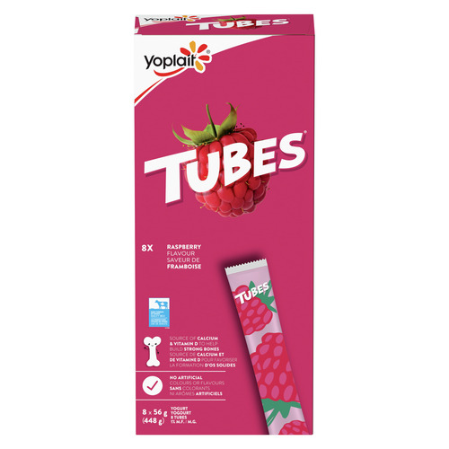 Buy Yoplait Yogurt Tubes Raspberry 8 x 56 g | Sobeys Inc.