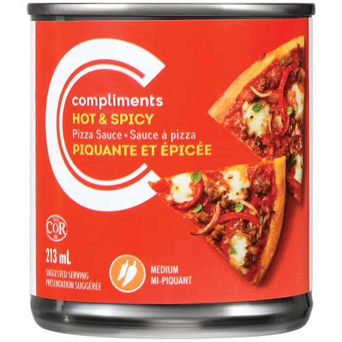 Buy Compliments Pizza Sauce Hot & Spicy 213 ml | Foodland