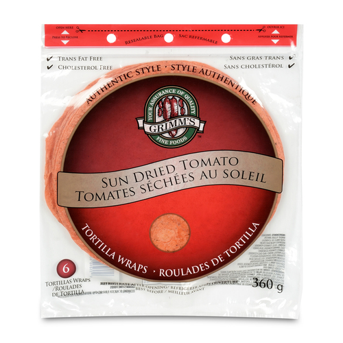 Buy Grimm's Fine Foods Tortilla Wrap Sun Dried Tomato 10-Inch 360 g ...