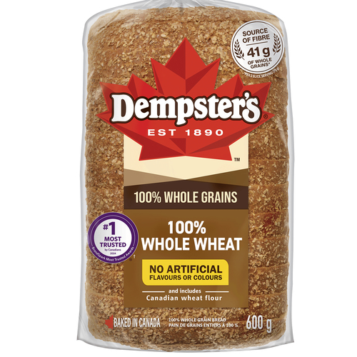 Buy Dempster's Bread 100% Whole Wheat Whole Grains 600 g | Sobeys Inc.