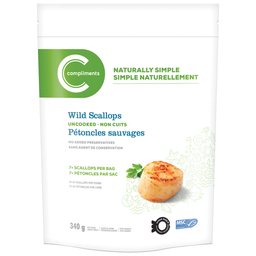 Buy Compliments Green Frozen Uncooked Wild Scallops 340 g | Safeway Canada