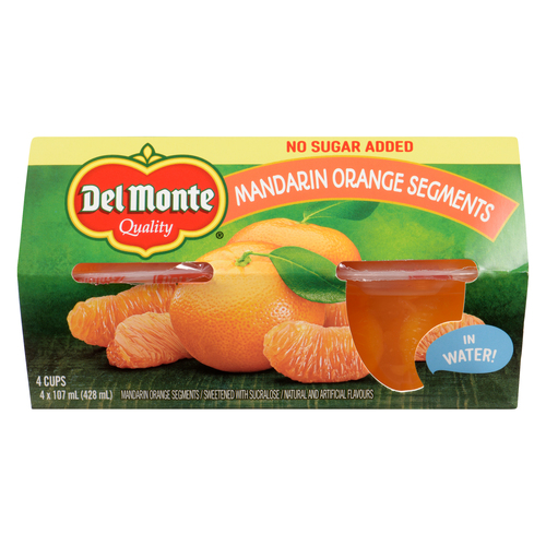 Buy Del Monte Fruit Bowls Packed In Water No Sugar Added Mandarin ...