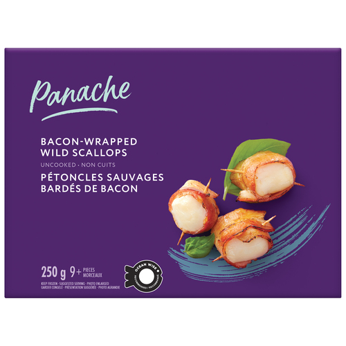 Buy Panache Frozen Bacon Wrapped Wild Scallops Uncooked 250 g | Sobeys Inc.
