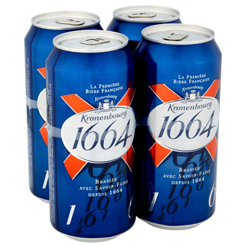 Buy Kronenbourg 1664 Beer 5% Alcohol 4 x 500 ml (cans) | FreshCo