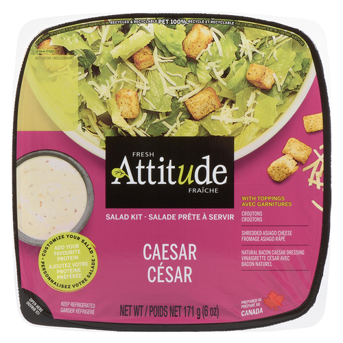 Buy Fresh Attitude Salad Kit Caesar Bacon Dressing 171 g | Sobeys Inc.