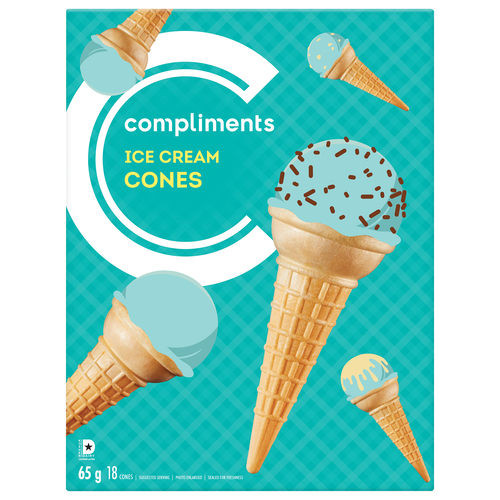Buy Compliments Ice Cream Cones 18 Pack 65 g | Safeway Canada