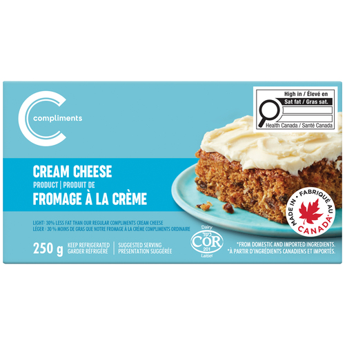 Buy Compliments Cream Cheese Light 250 g | Safeway Canada