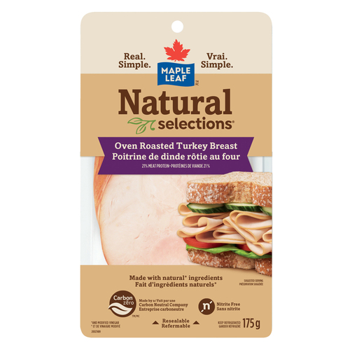 Buy Maple Leaf Natural Selections Deli Sliced Turkey Breast Oven ...