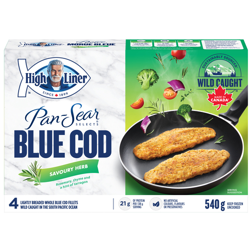 Buy High Liner Frozen Pan Seared Savoury Herb Breaded Cod 4 Fillets 540 ...