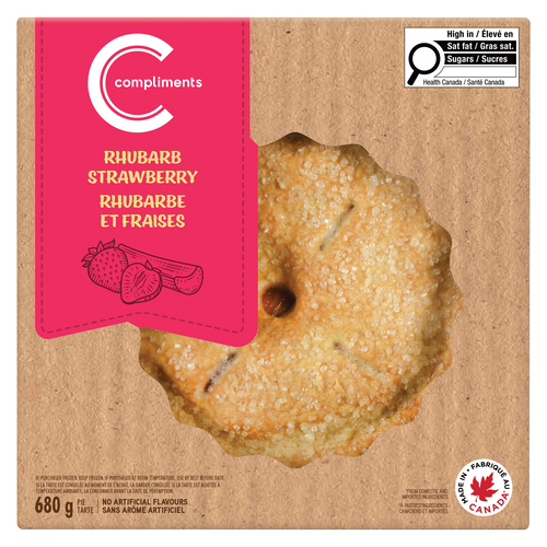Buy Compliments Pie Rhubarb Strawberry 680 g (frozen) | Sobeys Inc.