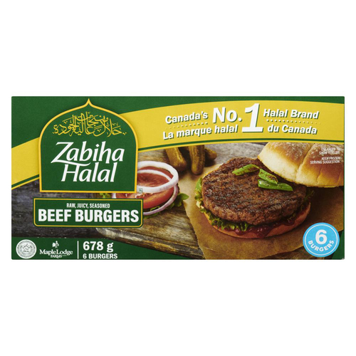 Buy Maple Lodge Farms Zabiha Halal Frozen Beef Burgers 678 g | FreshCo