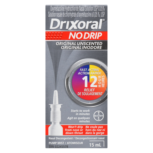 Buy Drixoral No Drip Nasal Decongestant Original Unscented 15 ml ...