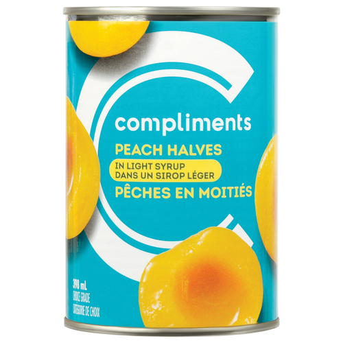 Buy Compliments Canned Peach Halves In Light Syrup 398 ml | Safeway Canada