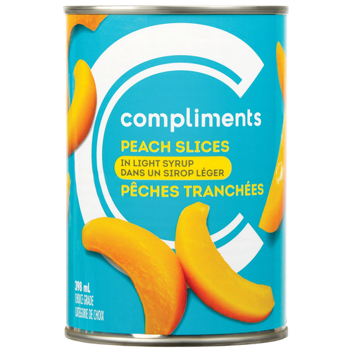 Buy Compliments Canned Peach Slices In Light Syrup 398 ml | Safeway Canada