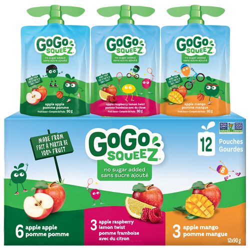 Buy GoGo Squeez Fruit Sauce Snack Pouches No Sugar Added Apple ...