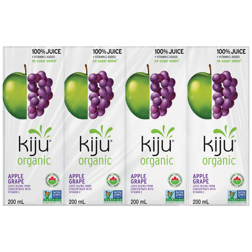Buy Kiju Organic Fruit Juice Apple Grape 4 x 200 ml | FreshCo