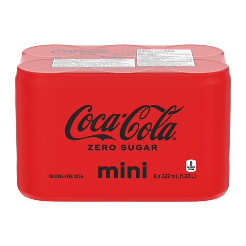 Buy Coca-Cola Zero Sugar Soft Drink 6 x 222 ml (cans) | Safeway Canada