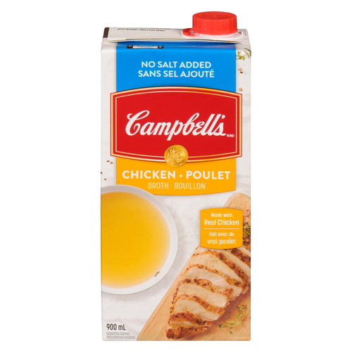 Buy Campbell's Broth No Salt Added Chicken 900 ml | FreshCo