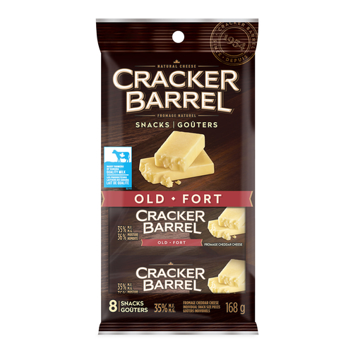 Buy Cracker Barrel Portion Snack Cheese Old Cheddar 8 Pack 168 g ...