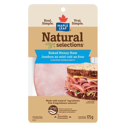 Buy Maple Leaf Natural Selections Deli Sliced Baked Ham Honey 175 g ...