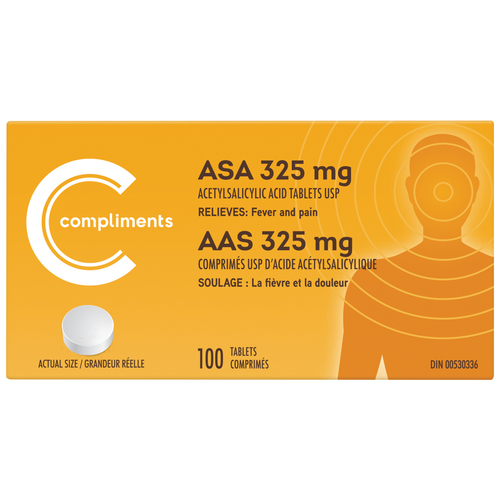 Buy Compliments ASA Tablets 325 mg 100 EA | FreshCo