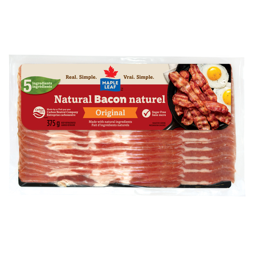 Buy Maple Leaf Natural Bacon Original 375 g | Sobeys Inc.