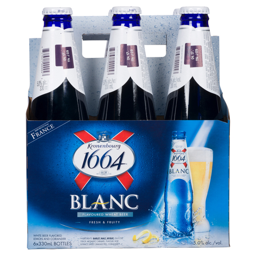 Buy Kronenbourg 1664 Blanc Wheat Beer 5% Alcohol 6 x 330 ml (bottles ...