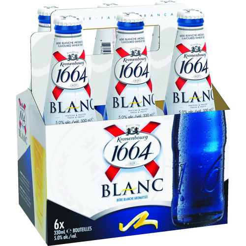 Buy Kronenbourg 1664 Blanc Wheat Beer 5% Alcohol 6 x 330 ml (bottles ...