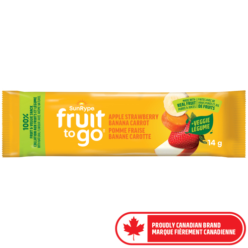 Buy SunRype Fruit to Go 100% Fruit Snack Apple Strawberry Banana Carrot ...