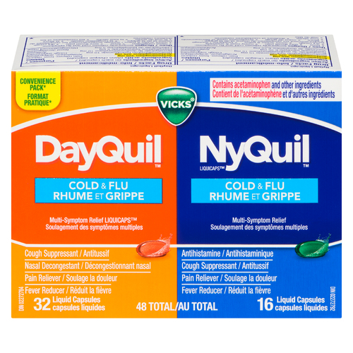 Buy Vicks Cold & Flu Day/Night Combo Liquid Capsules 48 EA | Safeway Canada