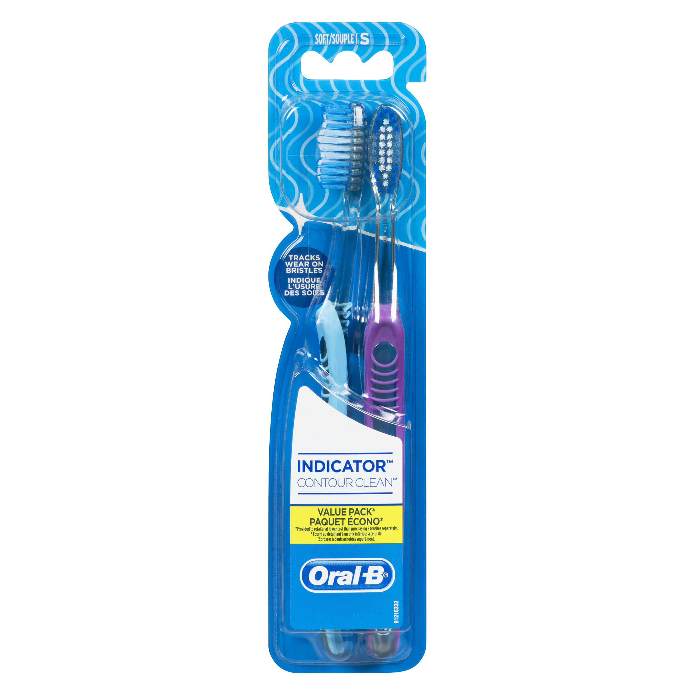 Buy Oral-B Indicator Center Clean 40S Toothbrush Value Pack 2 Pack ...