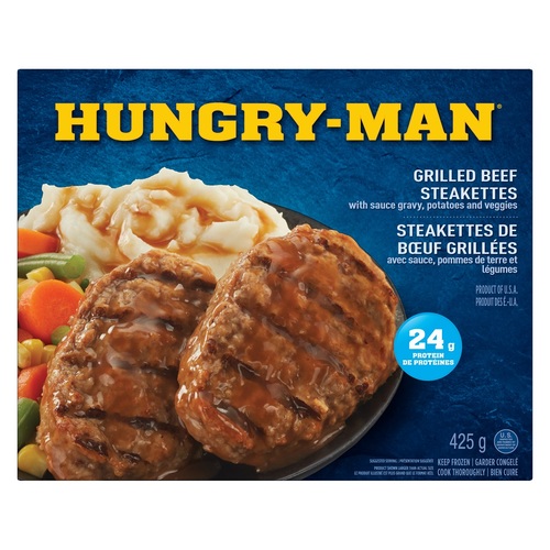 Buy Hungry Man Frozen Entrée Grilled Beef Steakettes 425 g | Safeway Canada