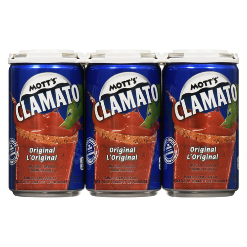 Buy Mott's Clamato Tomato Clam Cocktail Original 6 x 213 ml (cans ...