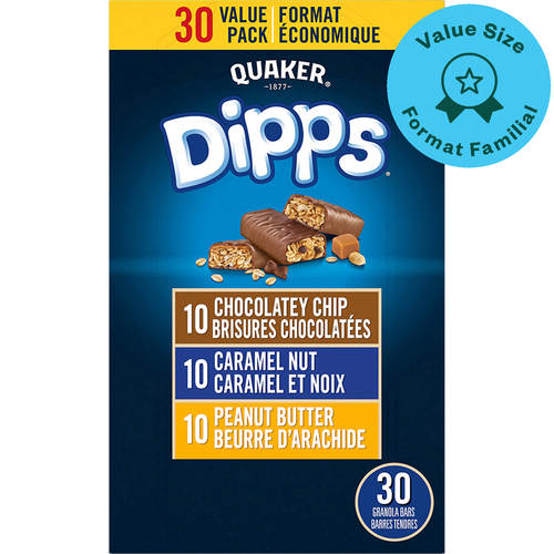 Buy Quaker Dipps Granola Bars Triple Play Value Size 30 Pack 935 g ...