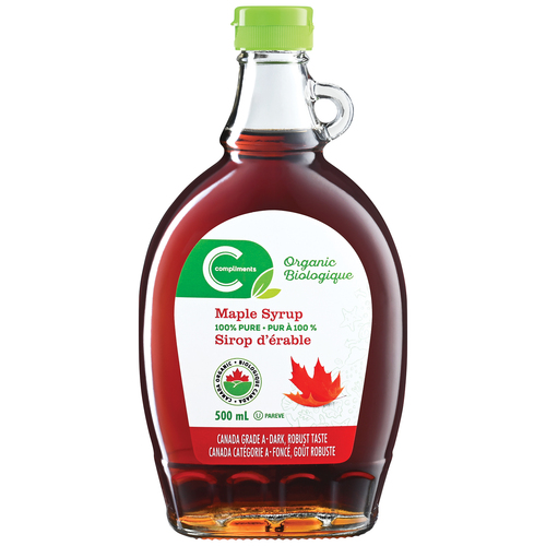 Buy Compliments Organic Dark Maple Syrup Robust Tasty 500 ml | Sobeys Inc.
