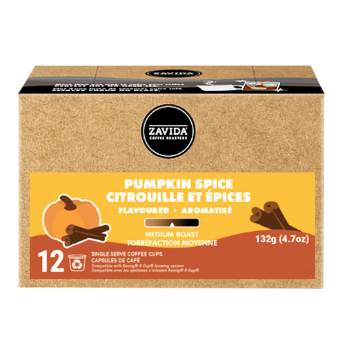 Buy Zavida Pumpkin Spice Coffee Pods 12 Pods | Sobeys Inc.