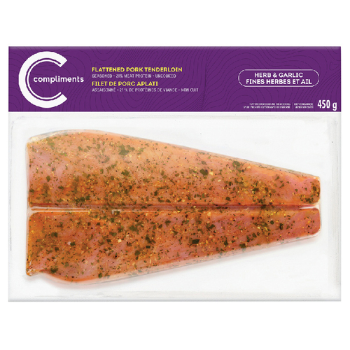 Buy Compliments Pork Tenderloin Herb & Garlic 450 g | FreshCo