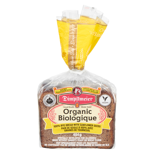 Buy Dimpflmeier Organic Rye Bread With Sunflower Seed 454 g | FreshCo