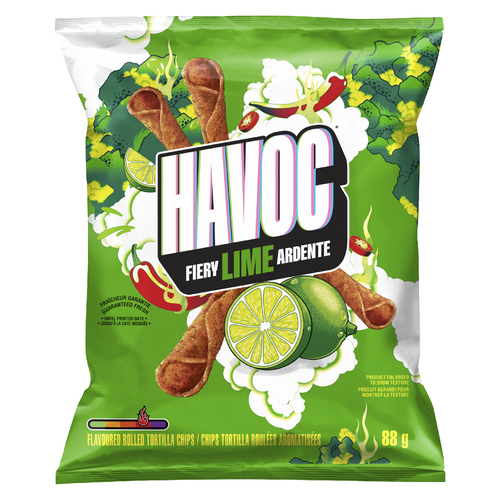 Buy Havoc Rolled Tortilla Chips Fiery Lime 88 g | Sobeys Inc.