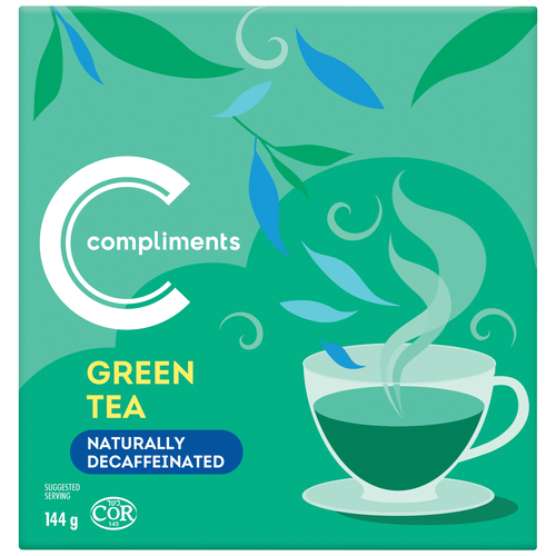 Buy Compliments Green Tea Decaffeinated 72 Tea Bags | Safeway Canada
