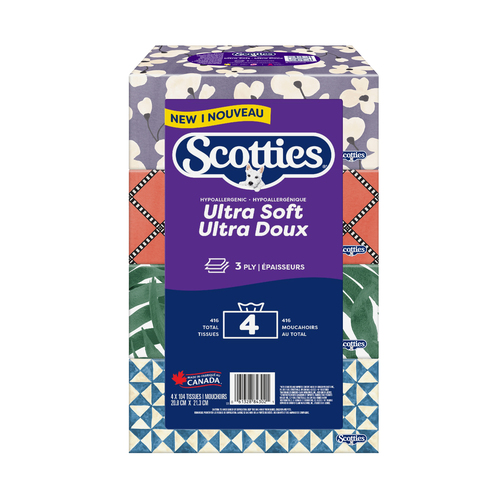 Buy Scotties Ultra Soft Facial Tissue 3-Ply 4 Boxes | Safeway Canada