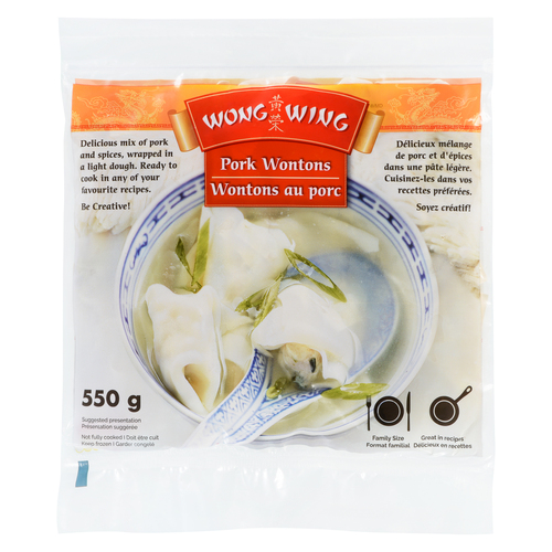 Buy Wong Wing Frozen Uncooked Wonton Pork 550 g | Sobeys Inc.