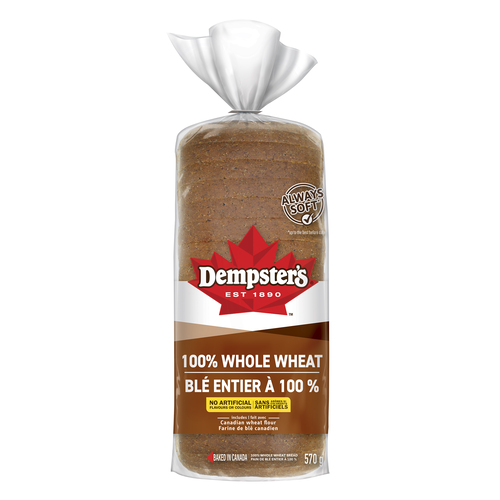Buy Dempster's Bread 100% Whole Wheat Whole Grains 600 g | Sobeys Inc.