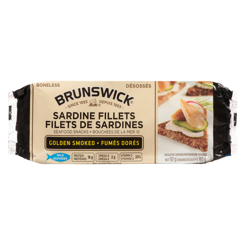 Buy Brunswick Sardine Fillets Golden Smoked 92 g | Sobeys Inc.