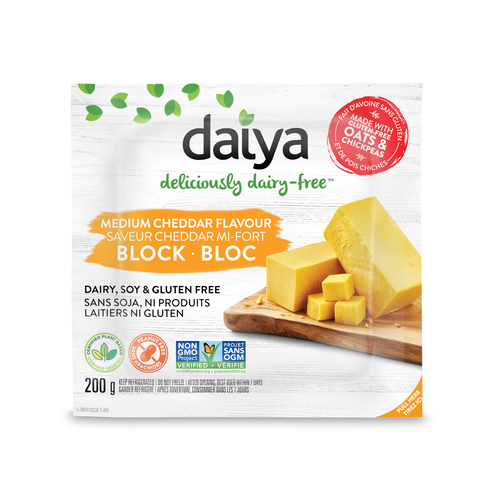 Buy Daiya Dairy-Free Vegan Cheese Block Medium Cheddar Flavour 200 g ...