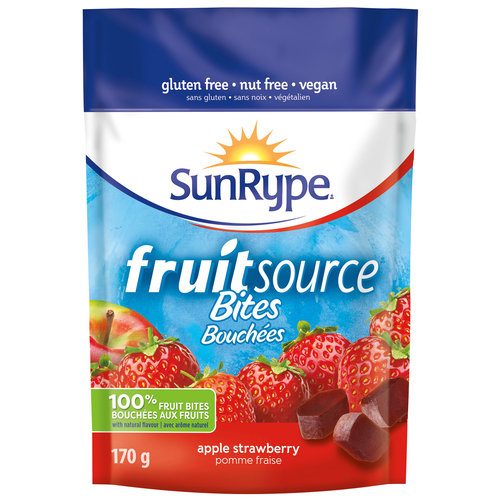 Buy SunRype Fruitsource 100% Fruit Bites Apple Strawberry 170 g ...